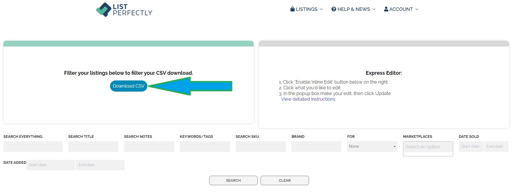 CSV Downloads with List Perfectly | List Perfectly