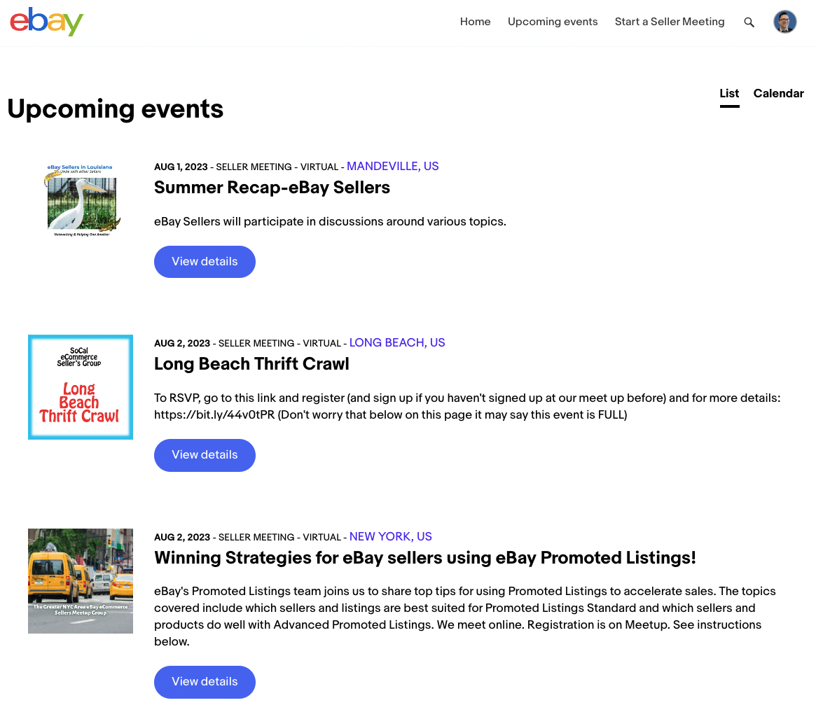 How to Find Local eBay Seller Events | List Perfectly
